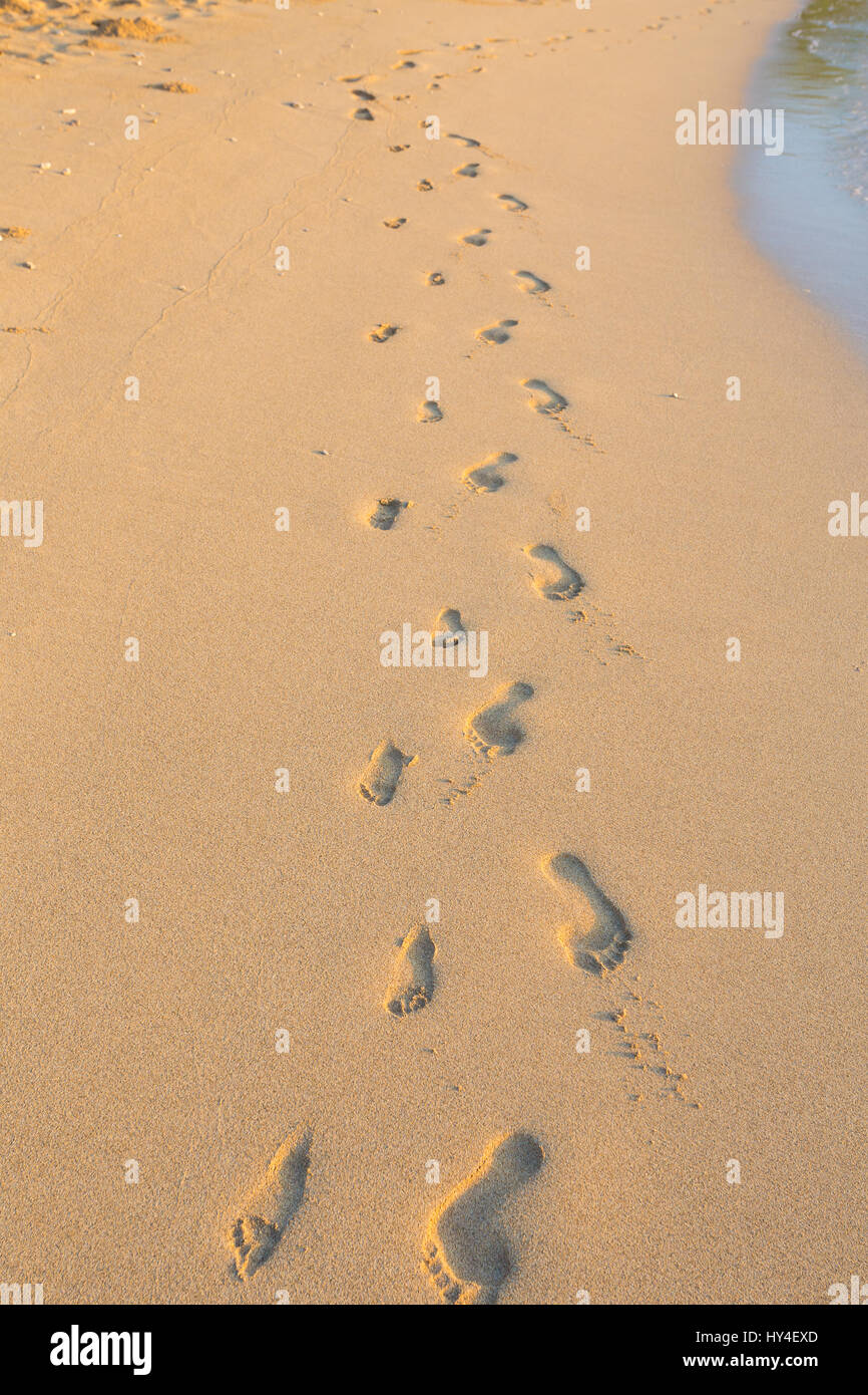 Footprints in the sand two sets hi-res stock photography and images - Alamy