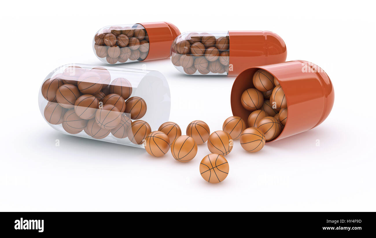 capsule with basket balls Stock Photo - Alamy