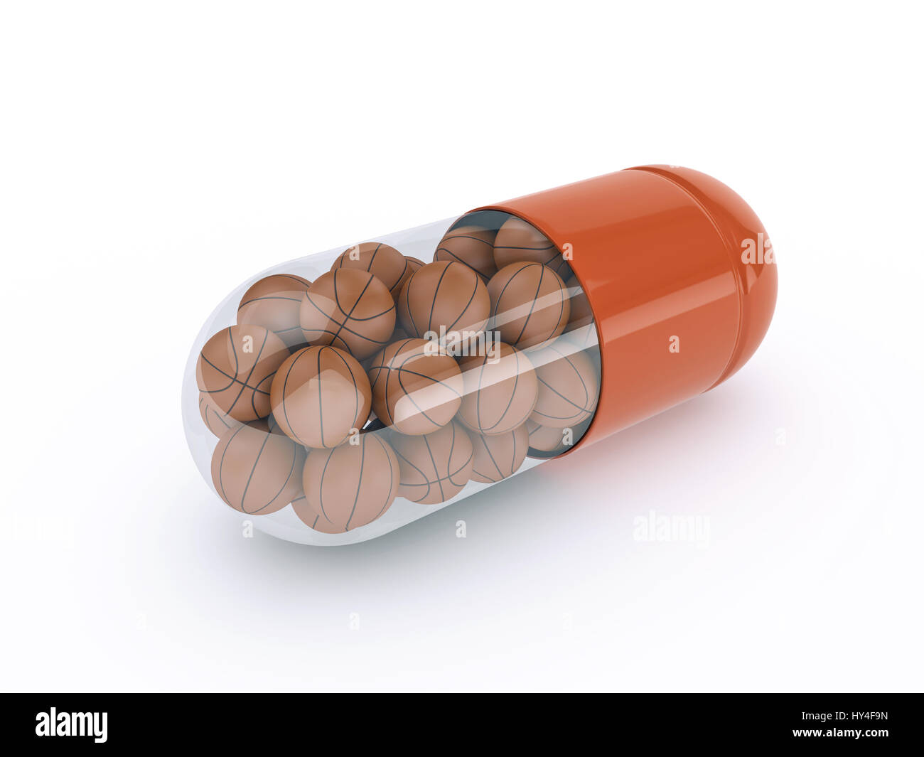 capsule with basket balls Stock Photo - Alamy