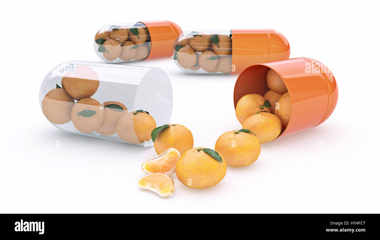 capsule with fruit Stock Photo - Alamy