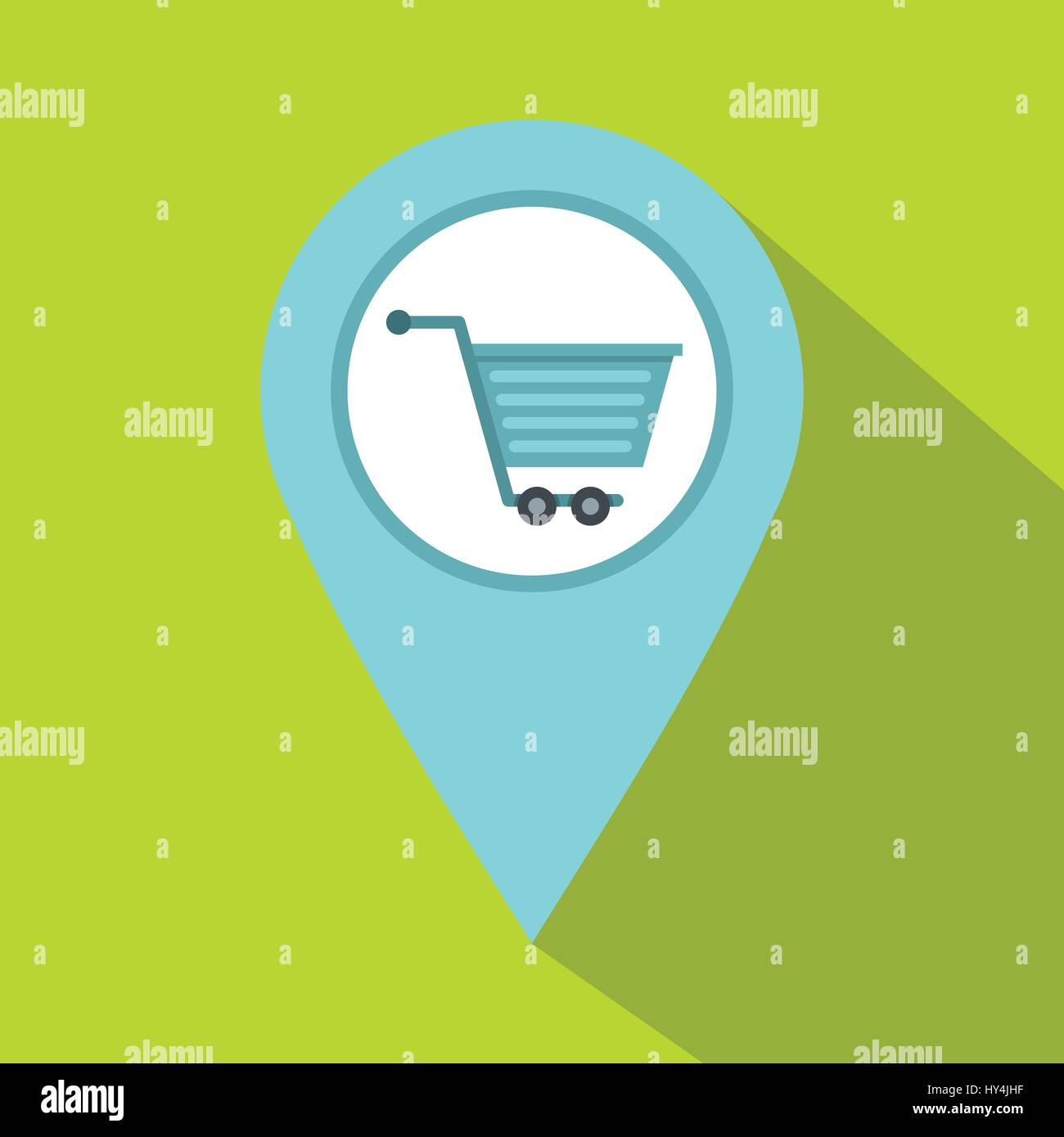 Supermarket location icon, flat style Stock Vector Image & Art - Alamy