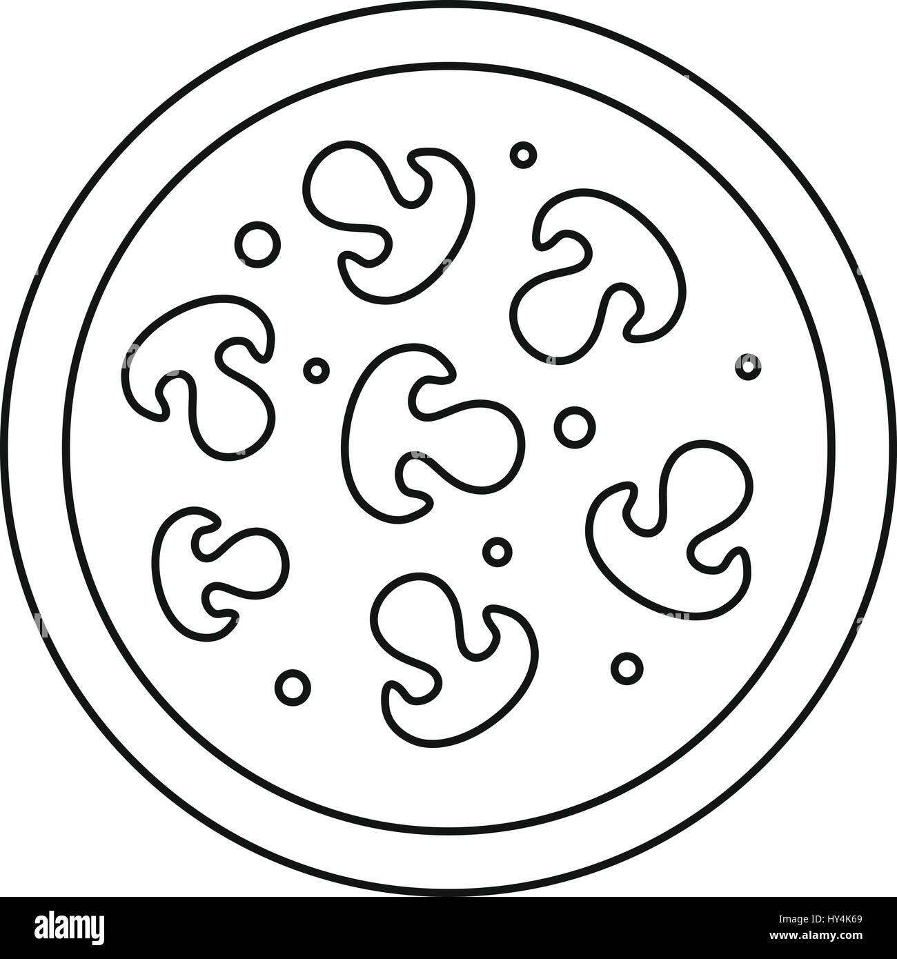 Pizza meat mushrooms Black and White Stock Photos & Images - Alamy