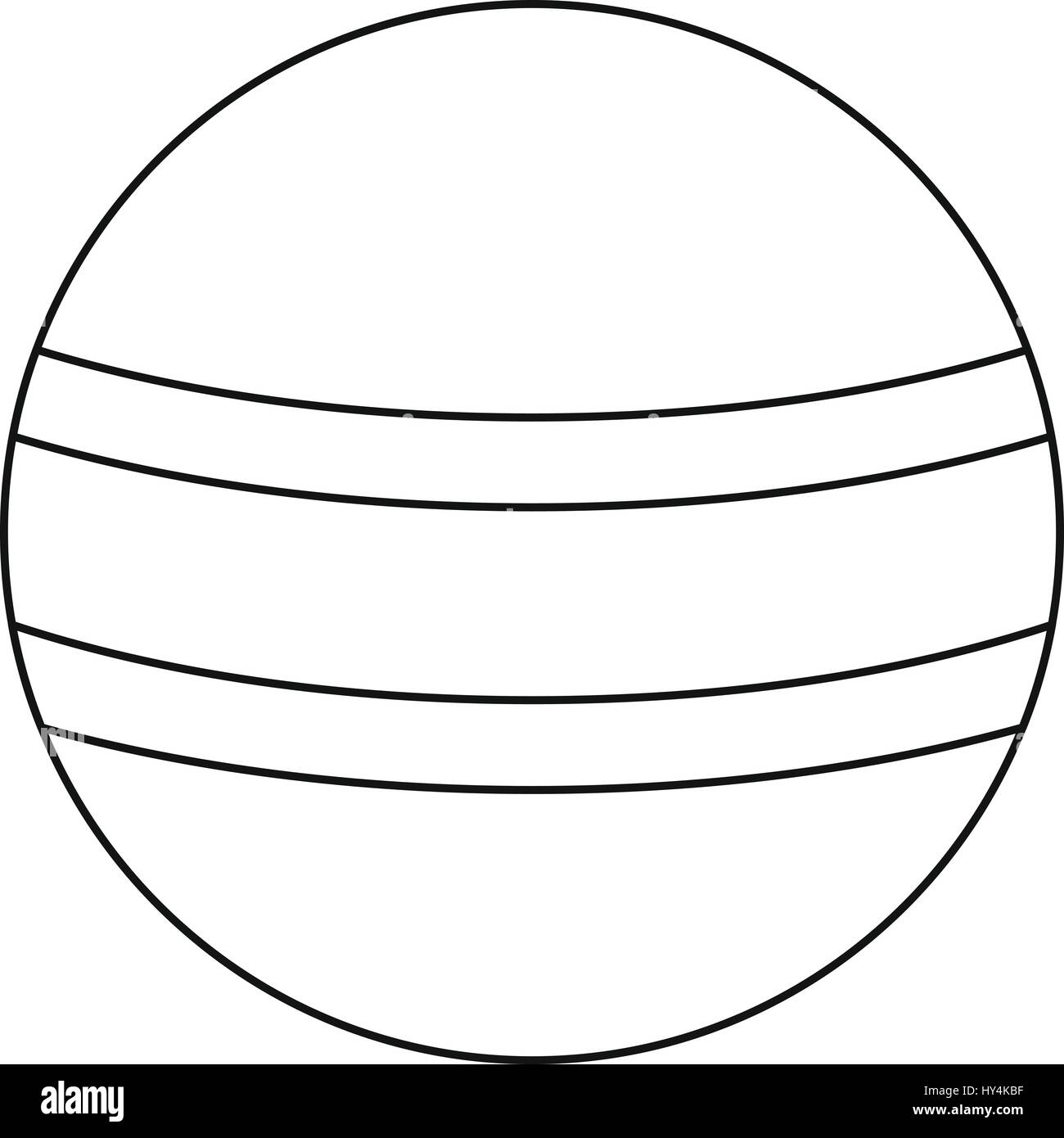 Ball with stripes icon, outline style Stock Vector Image & Art - Alamy