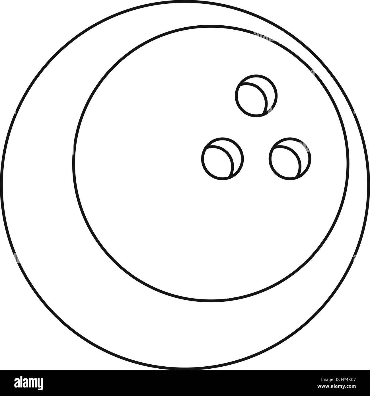 Ball for playing bowling icon, outline style Stock Vector Image & Art ...