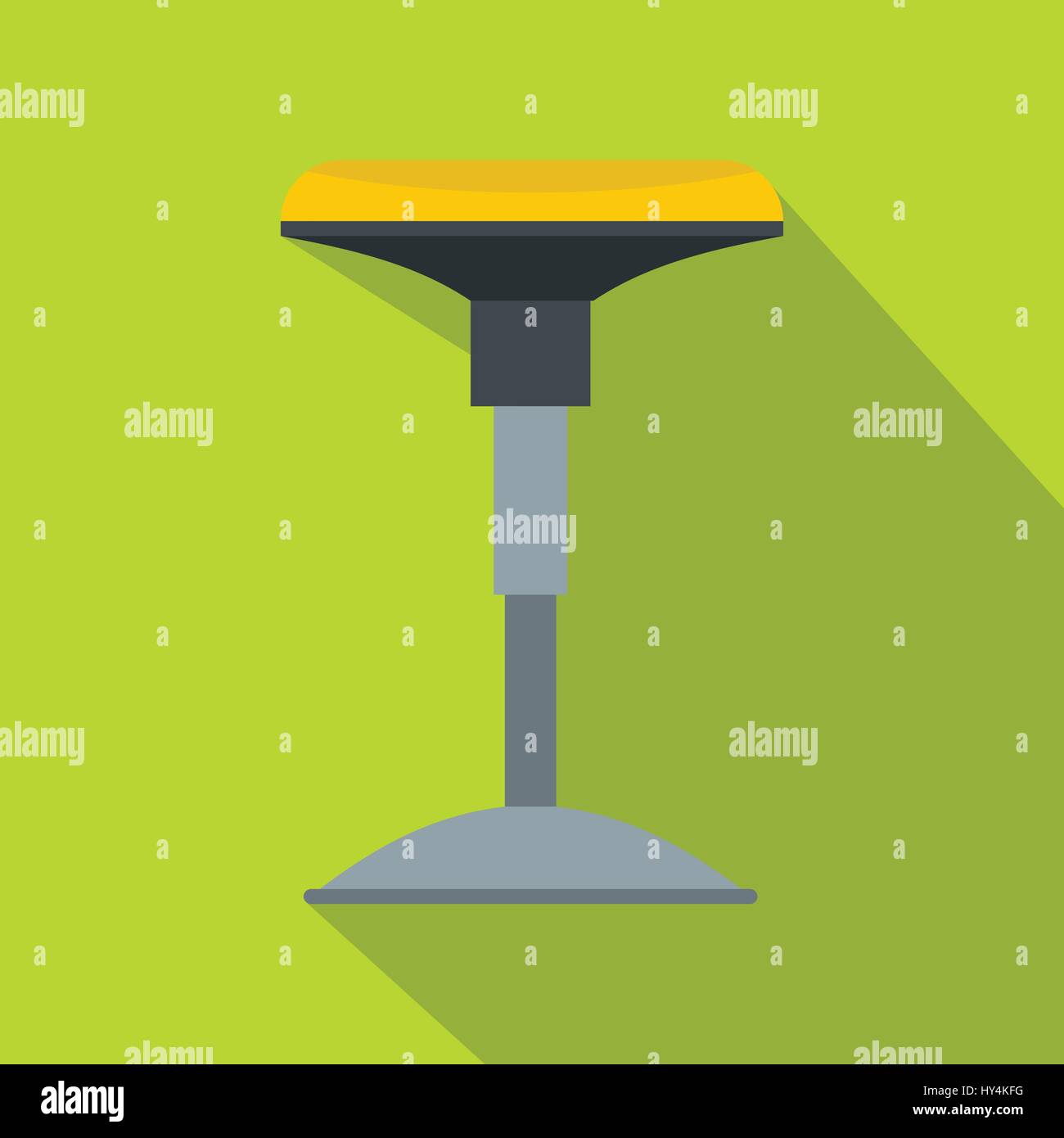 Yellow bar stool icon, flat style Stock Vector Image & Art - Alamy