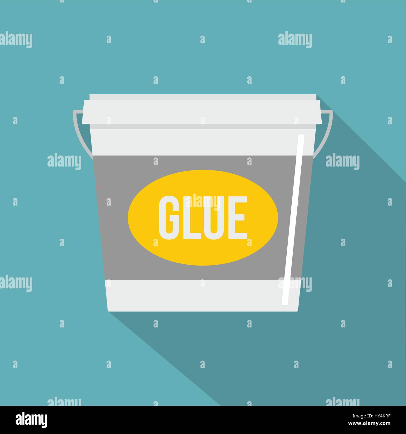 Glue bucket icon, flat style Stock Vector Image & Art - Alamy
