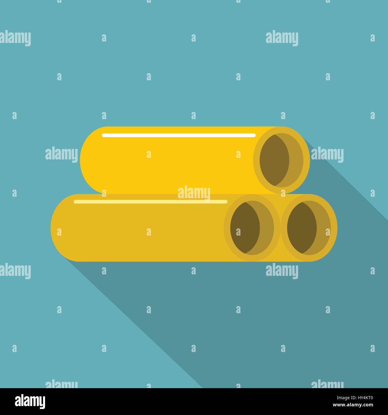 Yellow metal pipes Stock Vector Images - Alamy