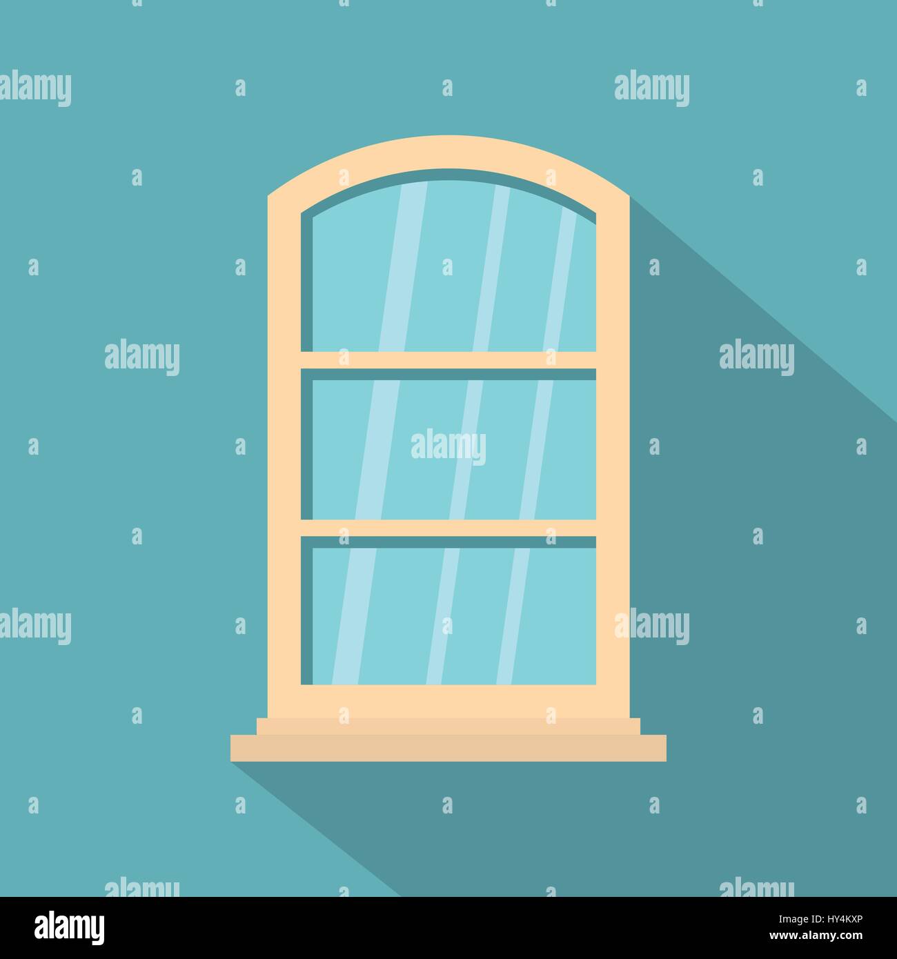 White narrow window icon, flat style Stock Vector Image & Art - Alamy