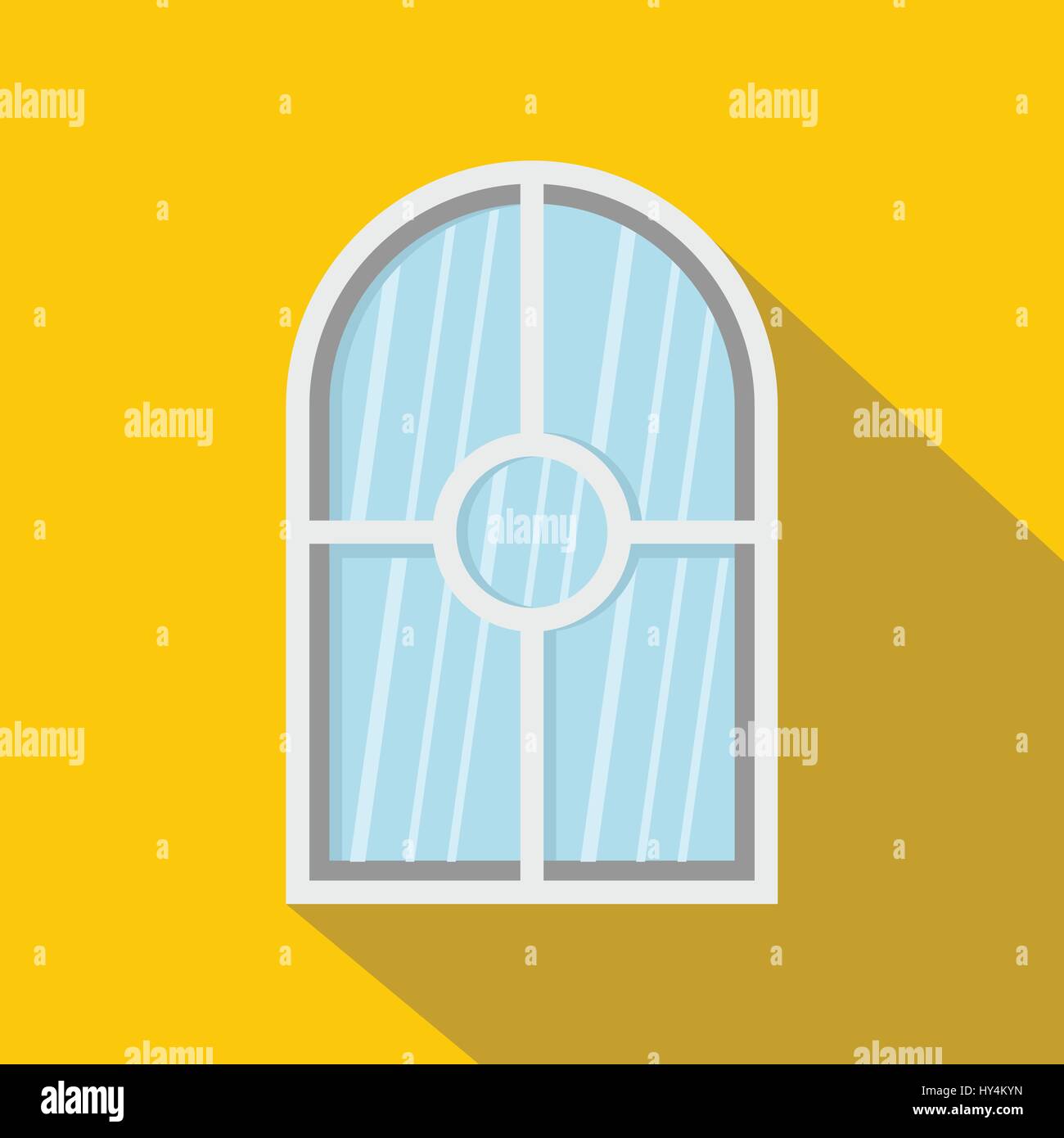 White arched window icon, flat style Stock Vector Image & Art - Alamy