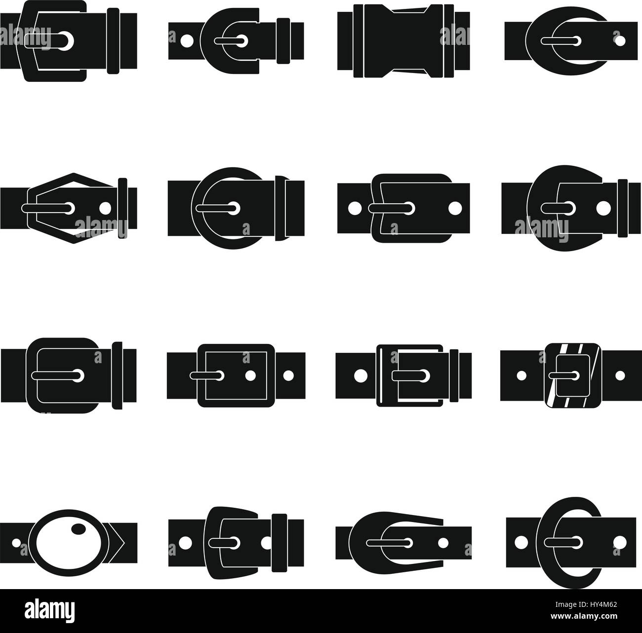 Silver buckles Stock Vector Images - Alamy