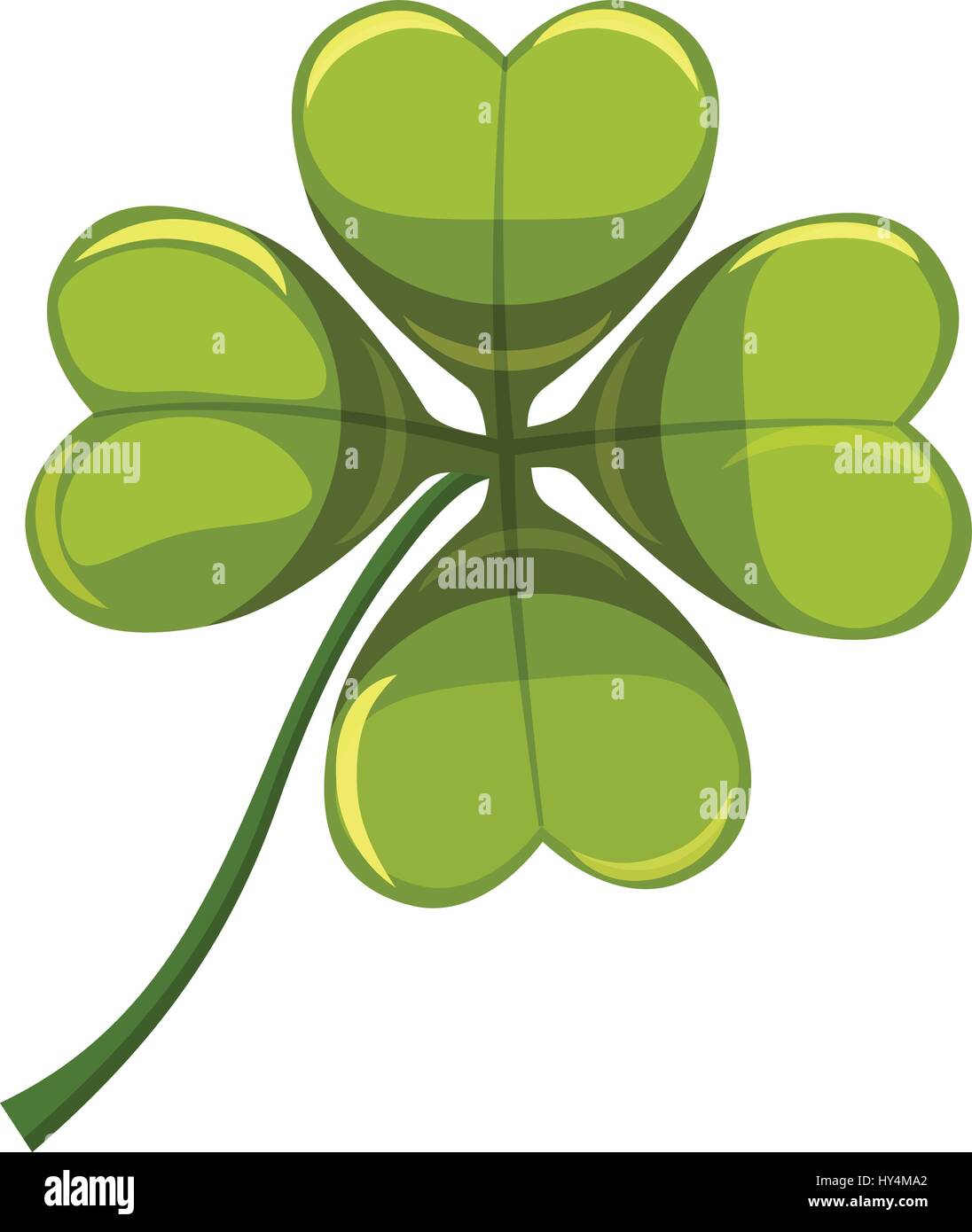 Green leaf clover icon, cartoon style Stock Vector Image & Art - Alamy