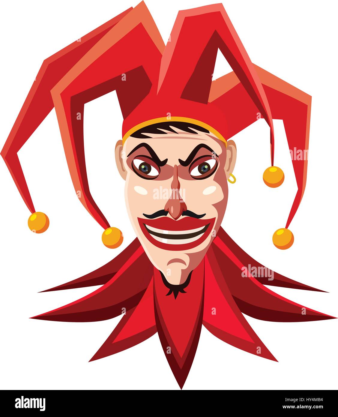 Jester in red hat icon, cartoon style Stock Vector Image & Art - Alamy