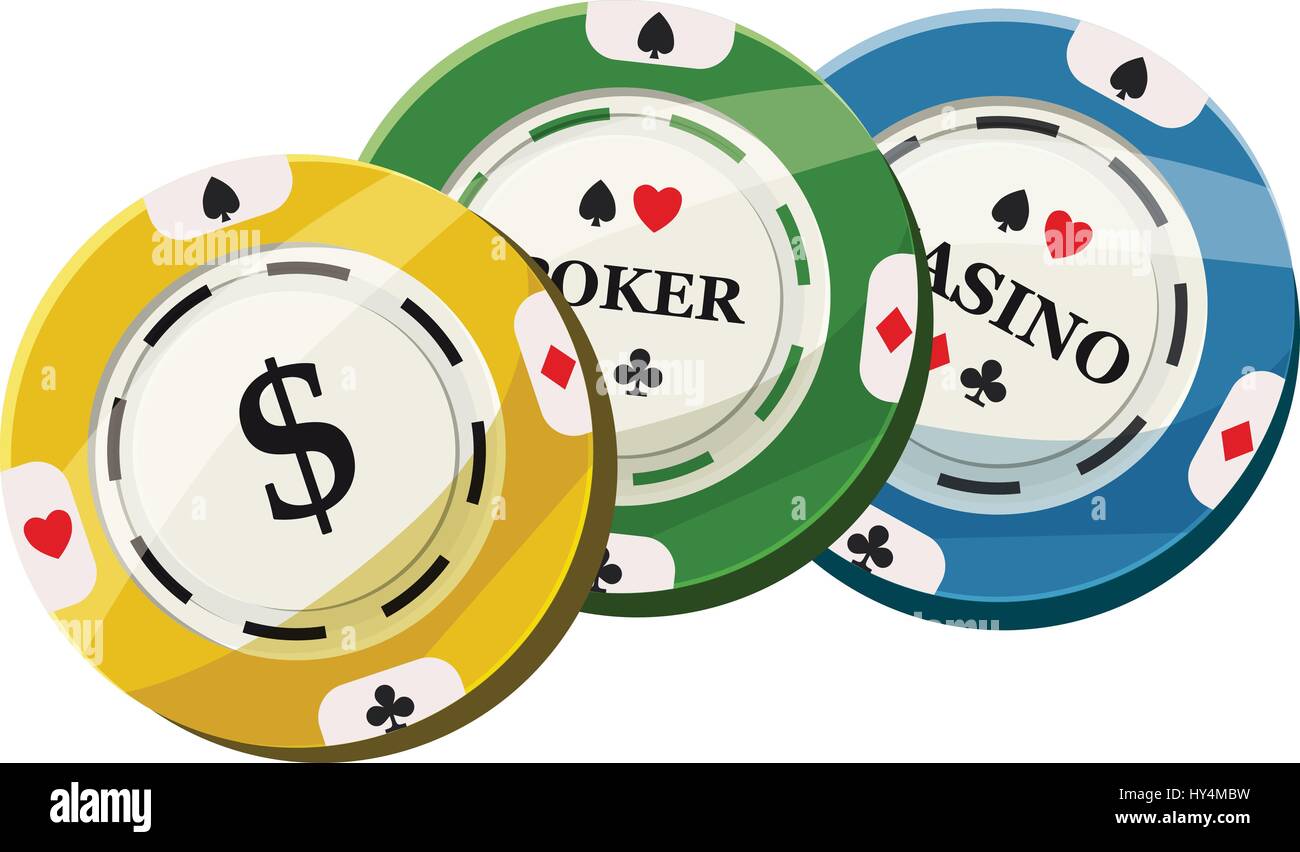 Blue casino token cartoon icon Stock Vector Images - Alamy