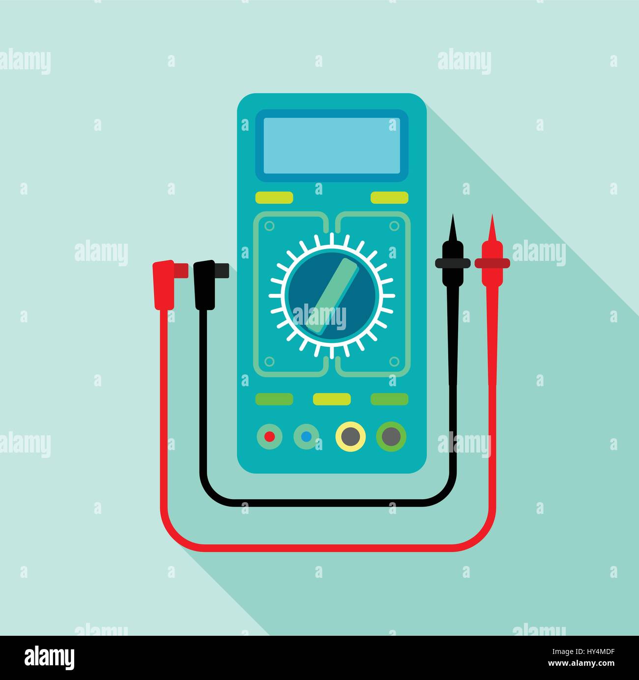 Multimeter, voltmeter icon, flat style Stock Vector Image & Art - Alamy
