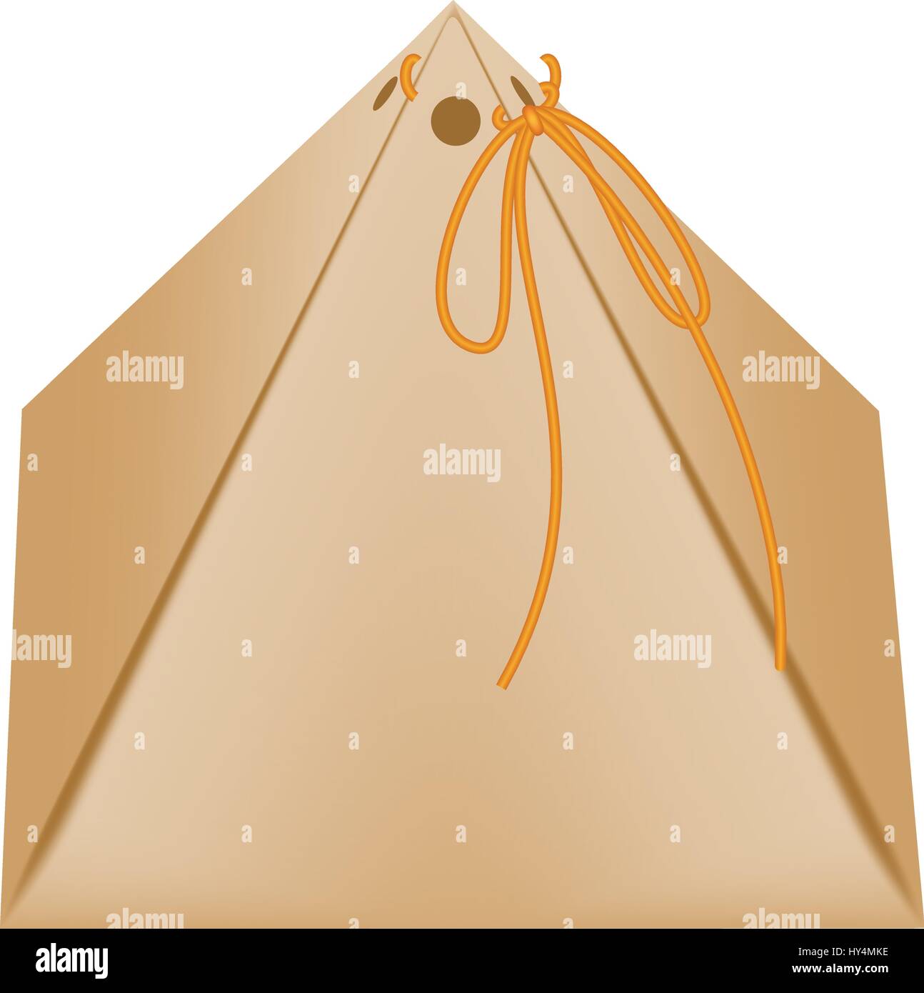 Cardboard triangular packaging box icon flat style Stock Vector Image ...