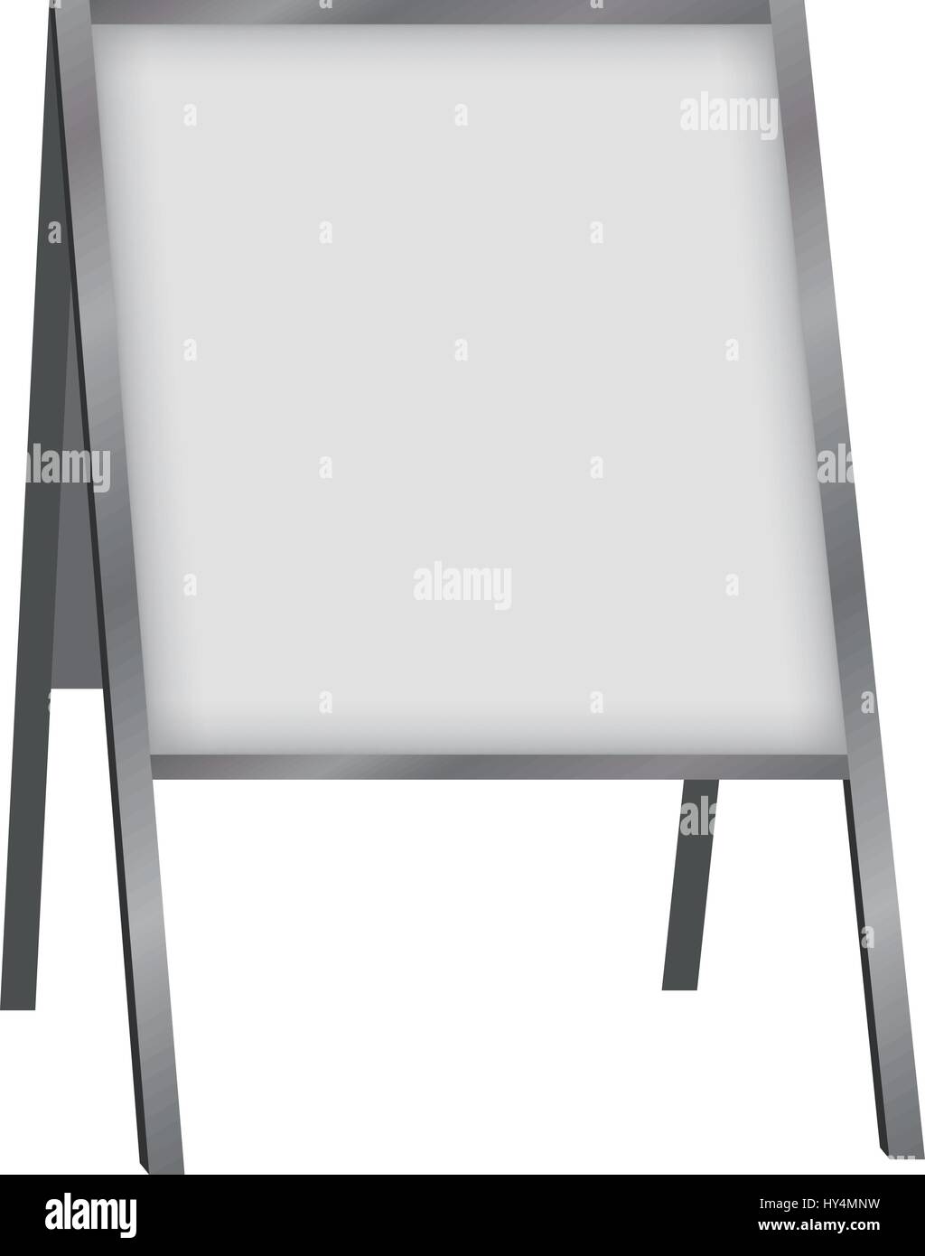 White blank sandwich board mockup, realistic style Stock Vector Image ...