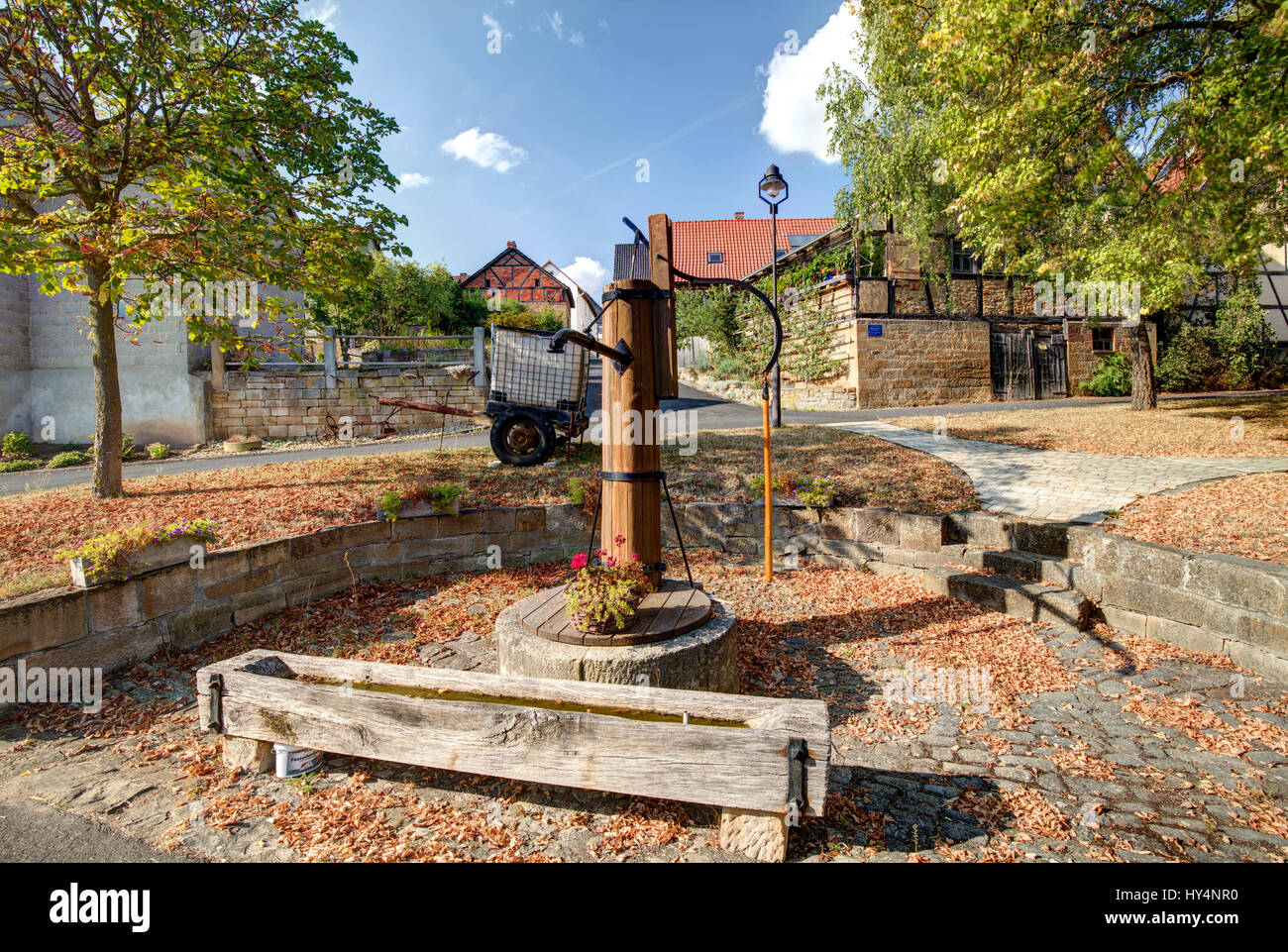 View to the village square, Irmelshausen (village), HÃ¶chheim (village ...