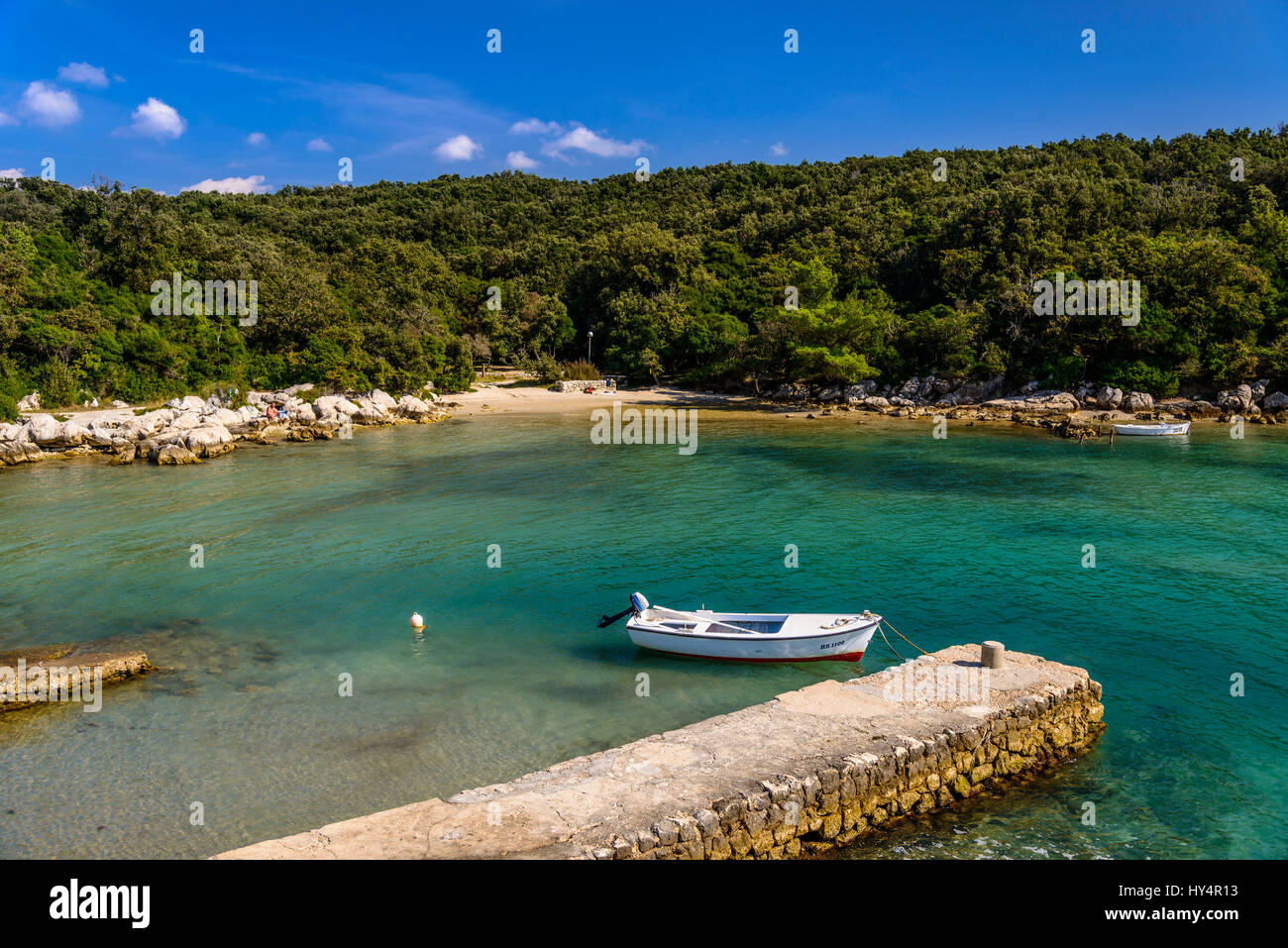 Croatia, Kvarner Gulf, Rab, Kalifront peninsula, Suha Punta, bathing ...
