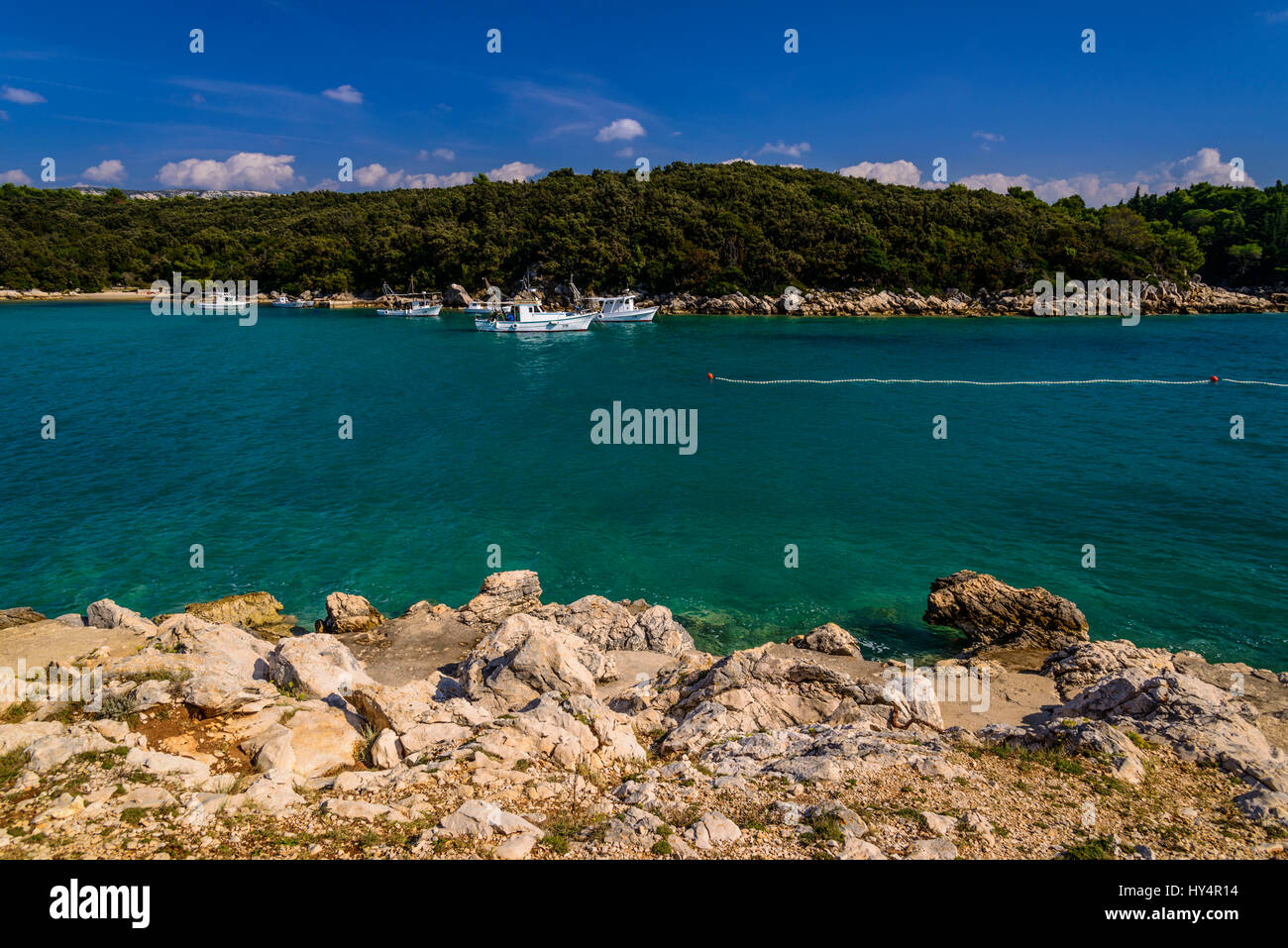 Croatia, Kvarner Gulf, Rab, Kalifront peninsula, Suha Punta, bathing ...