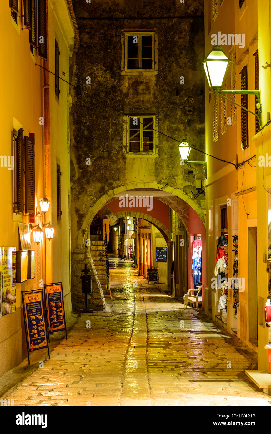 Croatia, Kvarner Gulf, Rab Island, Rab Town, Old Town, Srednja Street ...