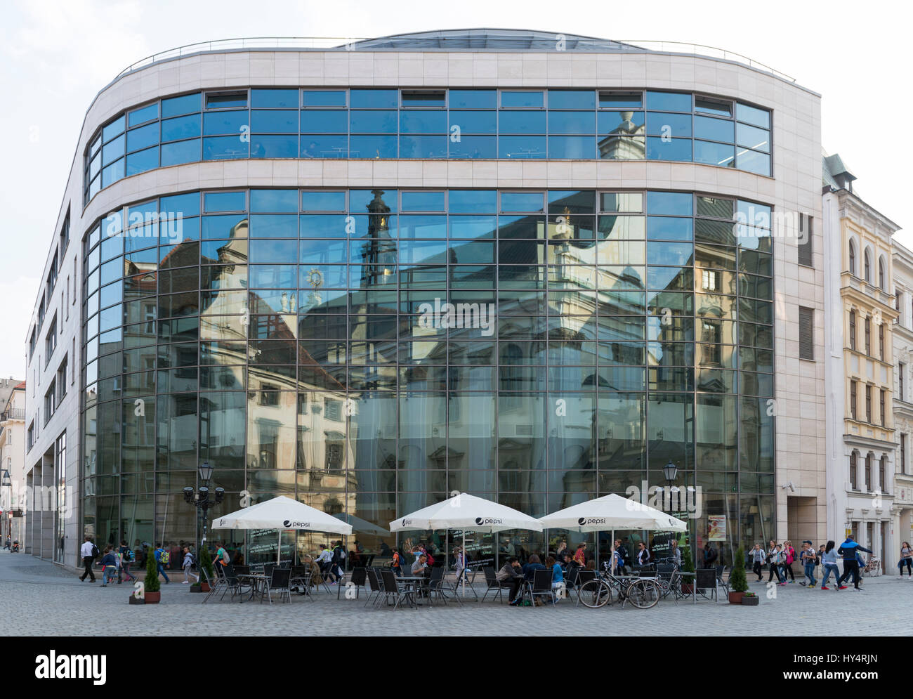 Poland, Wroclaw, modern architecture across the University Stock Photo ...