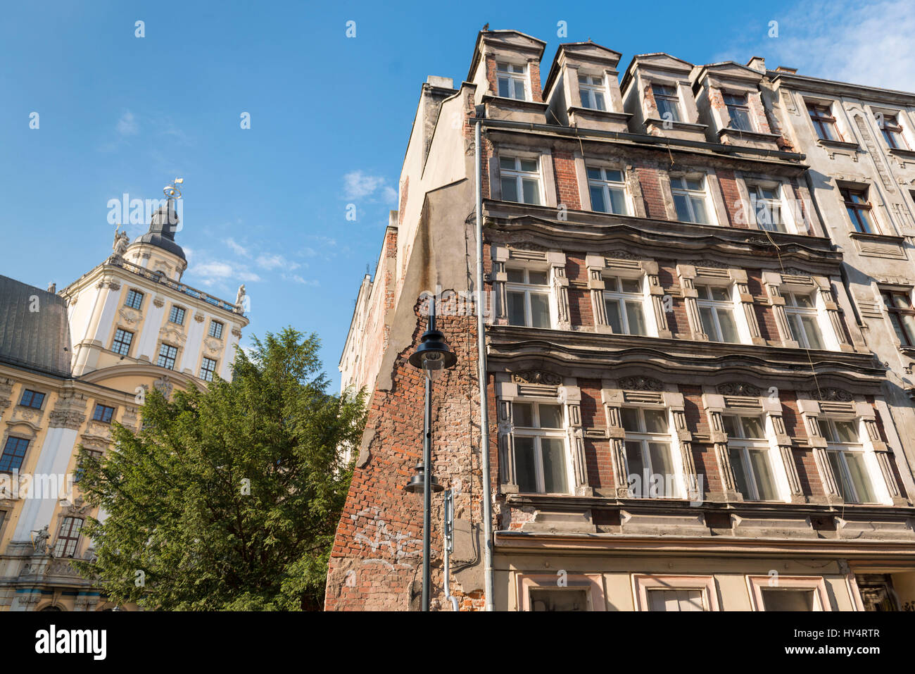 Poland, Wroclaw, Old Building Facade close University Stock Photo - Alamy