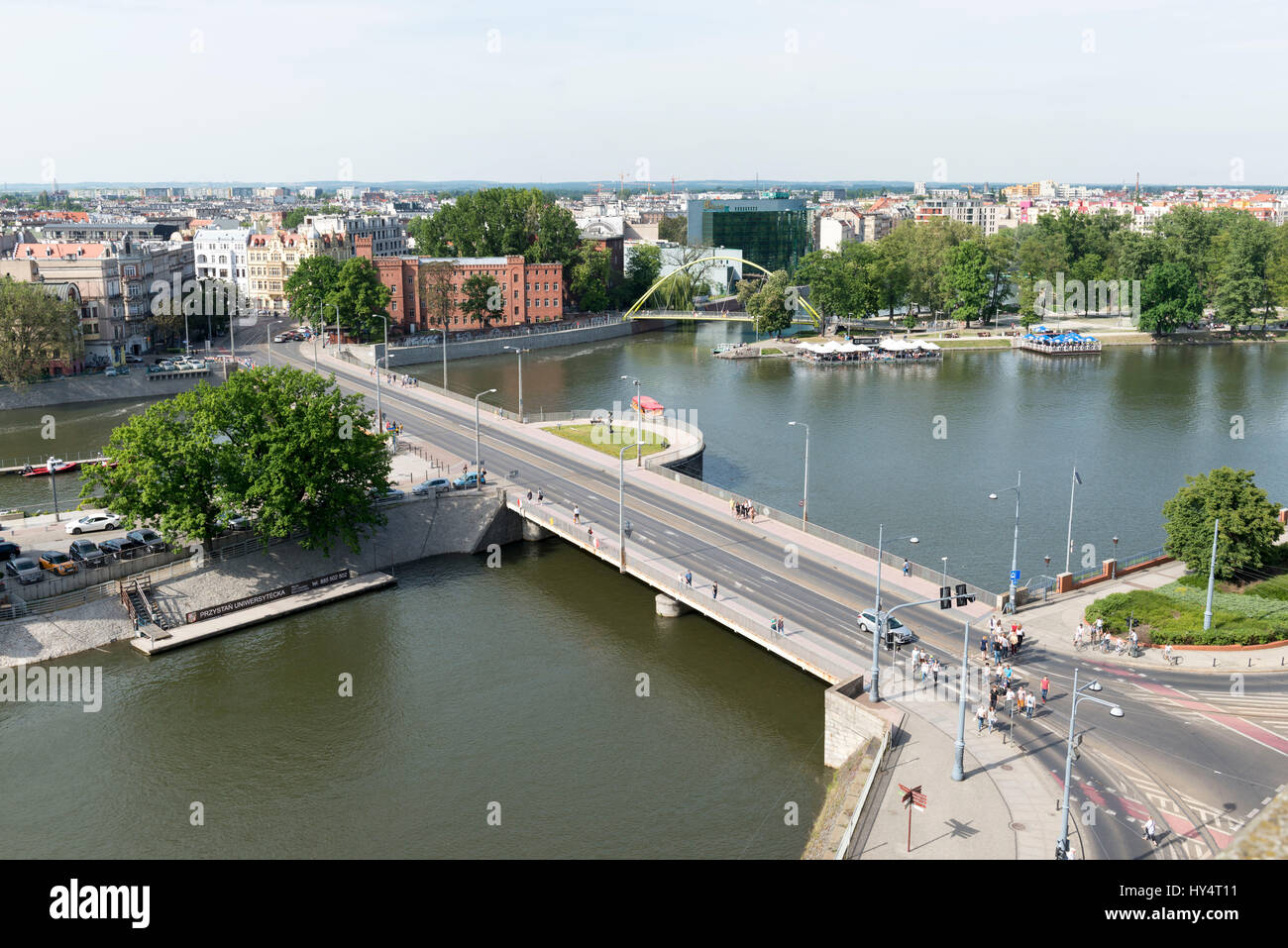 Poland, Wroclaw, view from the observation platform (terrace of tower ...