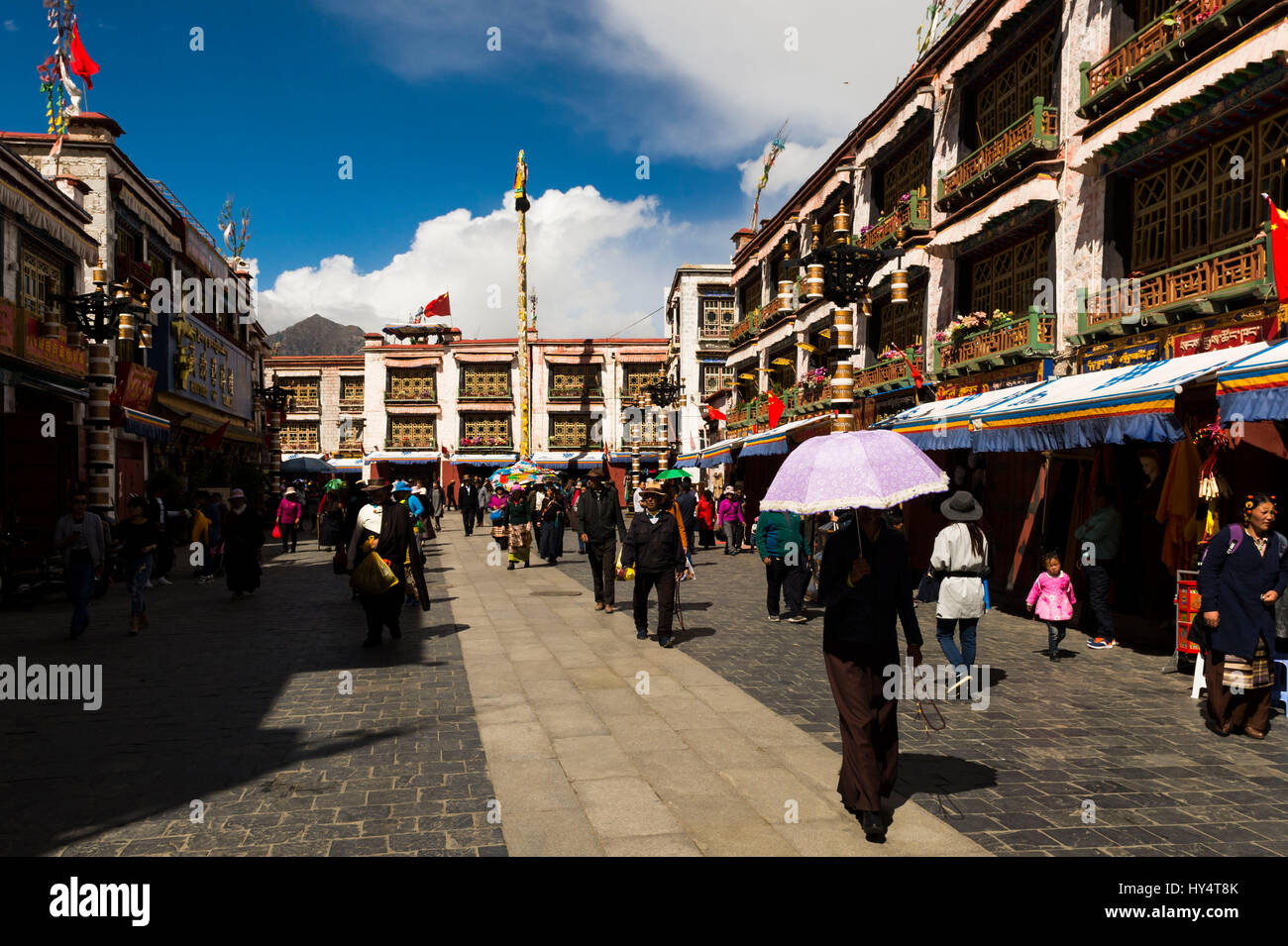 Lhasa, Barkhor Street Stock Photo - Alamy