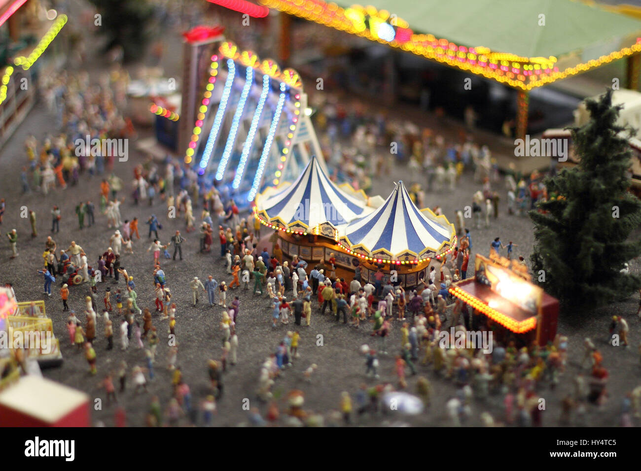 Fairground in miniature Stock Photo - Alamy