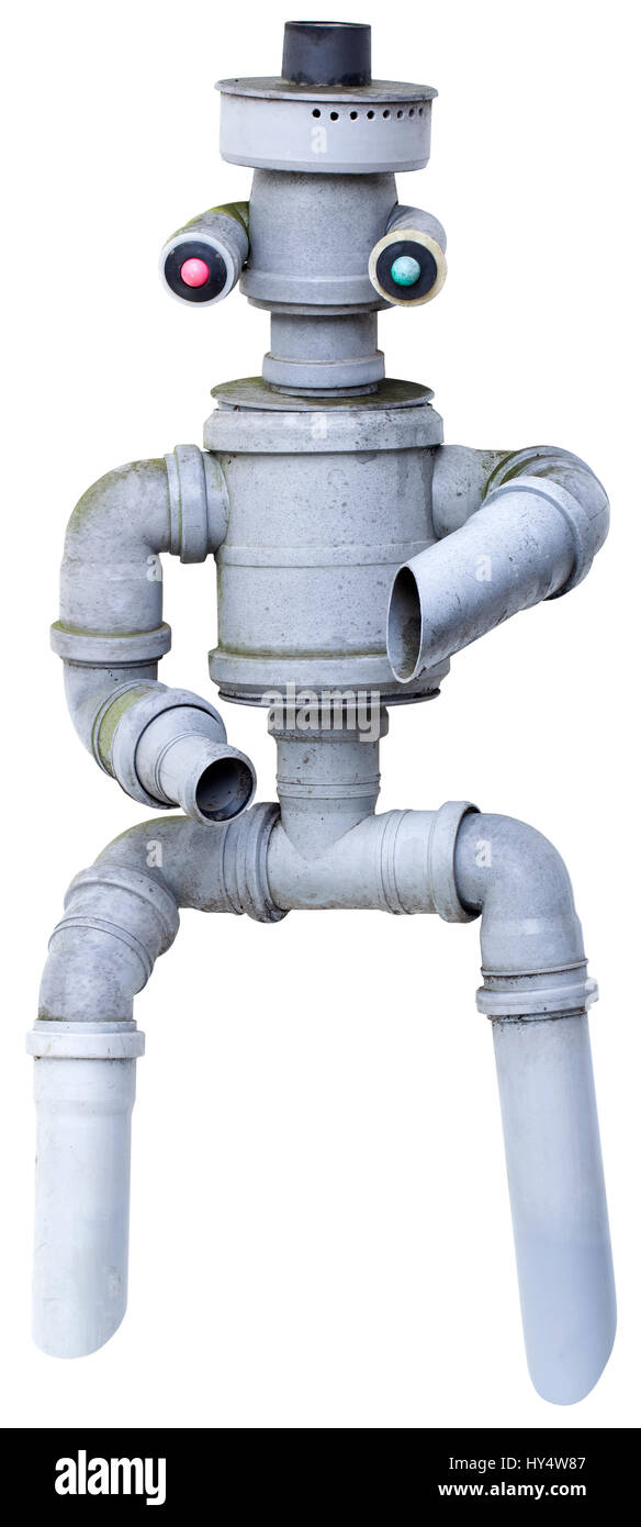 Plastic Pipe Dancing Robot Puppet Cutout Stock Photo - Alamy