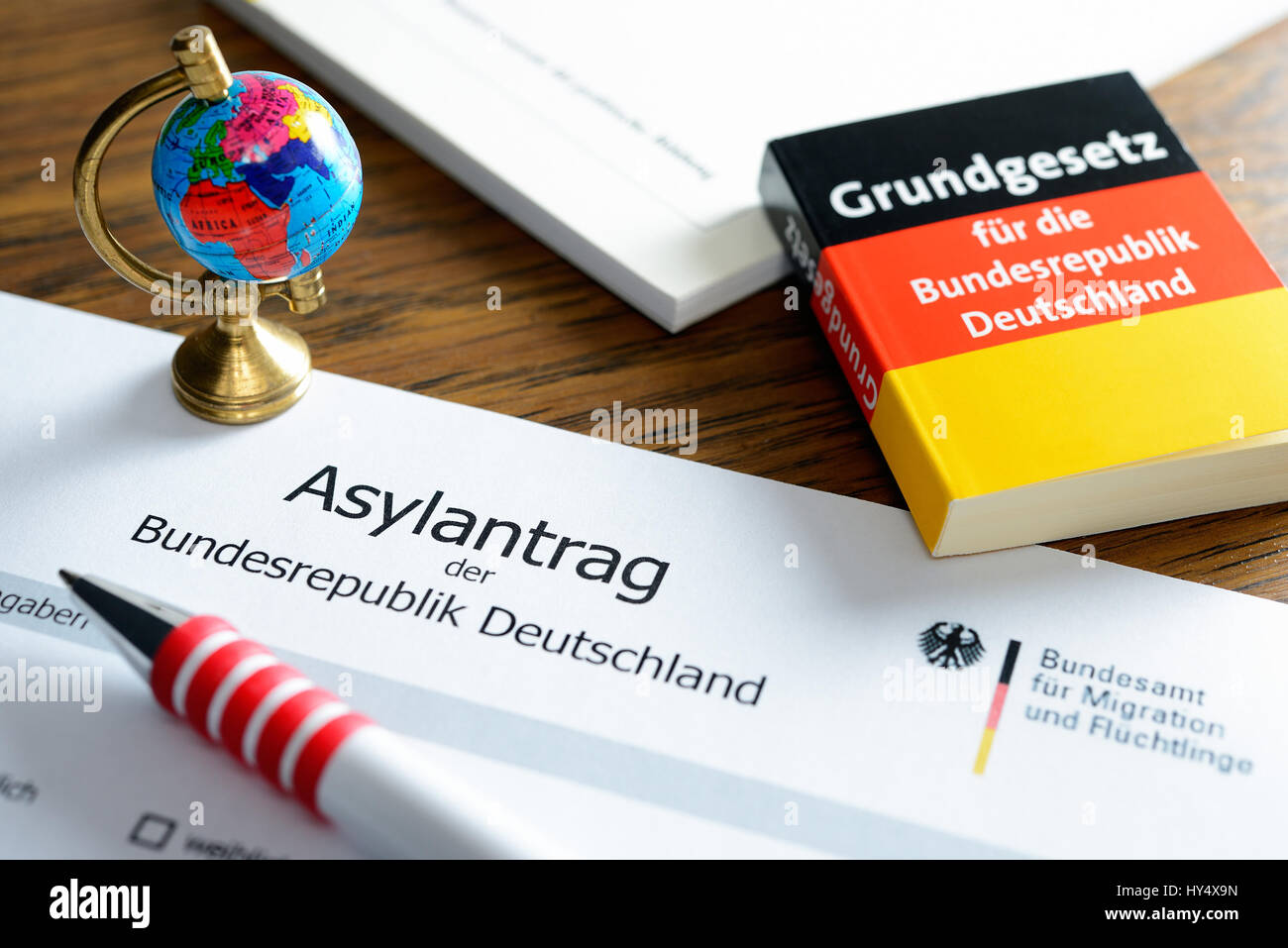 Asylum application, symbolic photo, Asylantrag, Symbolfoto Stock Photo ...