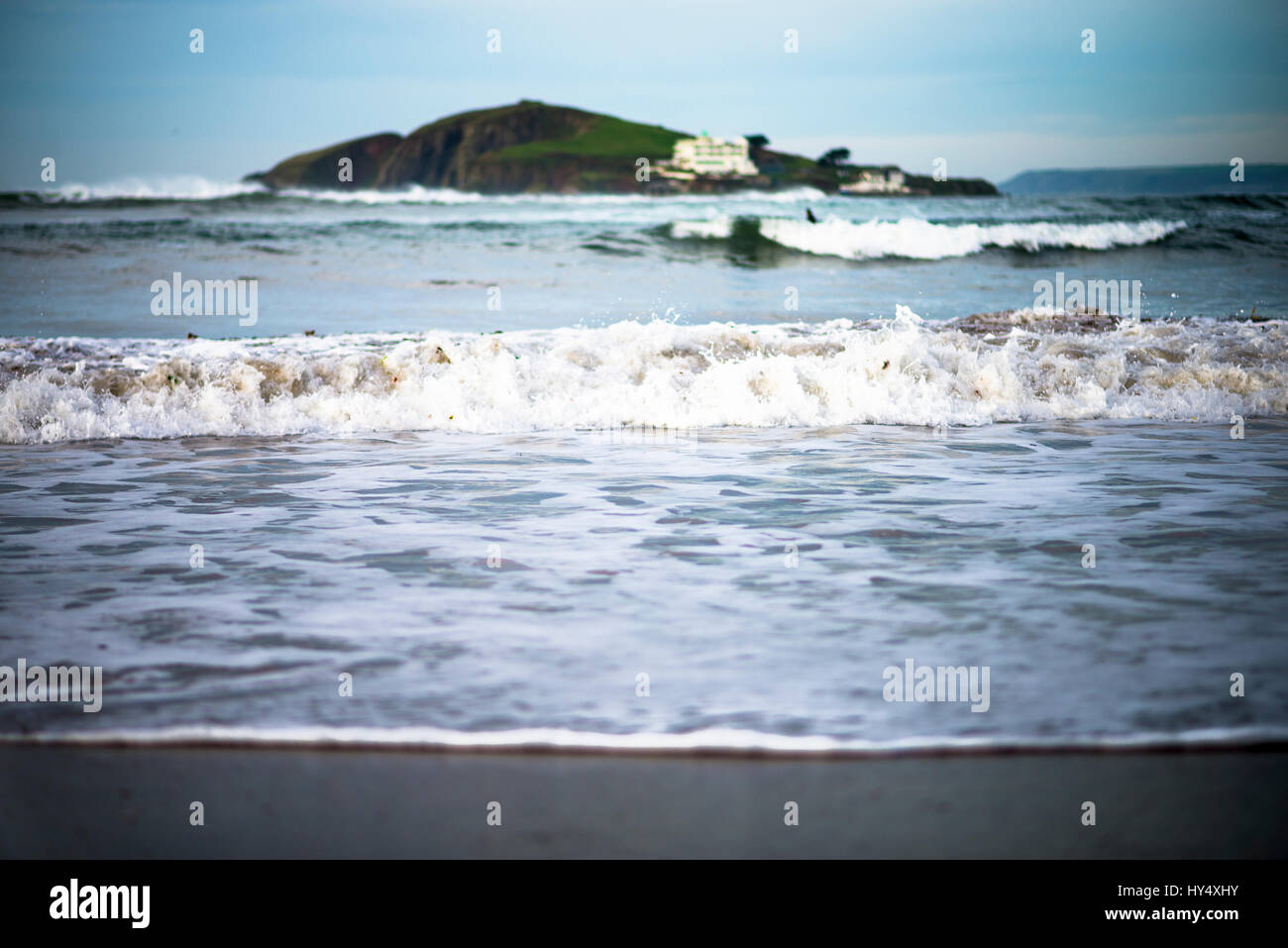 Surf's up at Bantham beach in Deon, England Stock Photo - Alamy