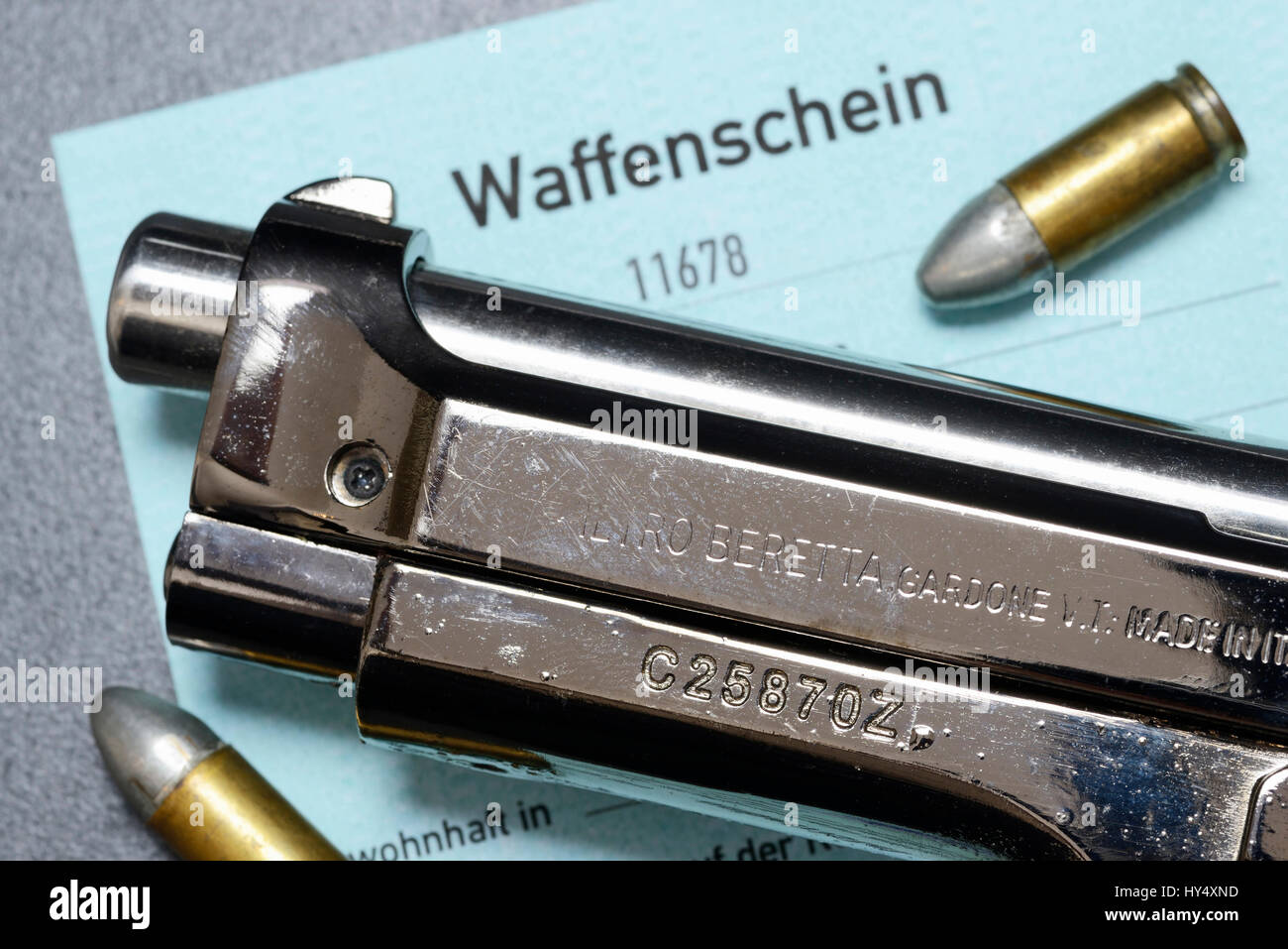 Weapon and gun licence, national weapon register, Waffe und ...