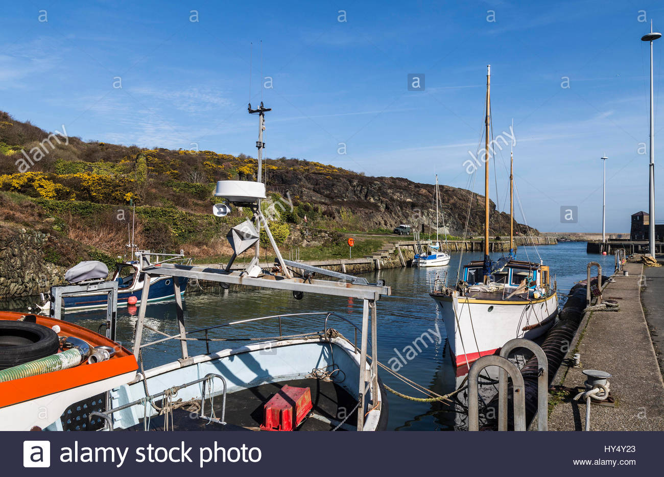 Anglesey Amlwch Port Fishing Boats High Resolution Stock Photography ...
