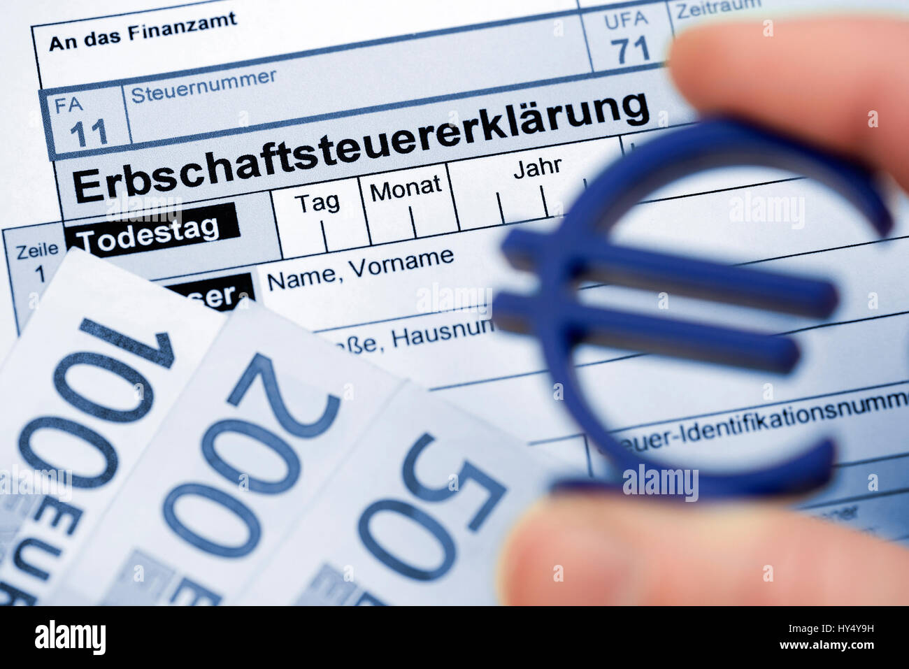Inheritance tax return, inheritance tax, Erbschaftsteuererklaerung ...
