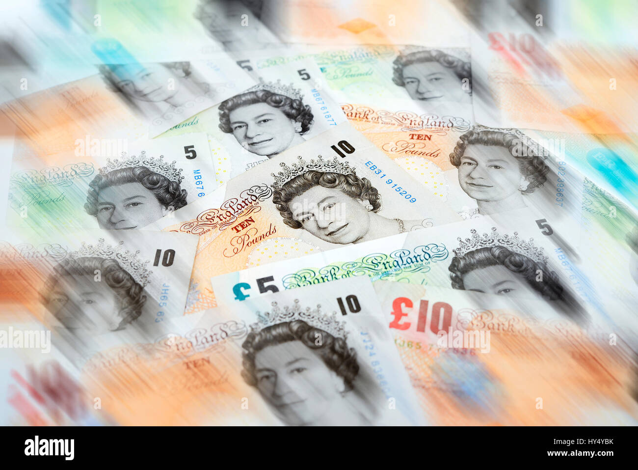 British pound marks, Britische Pfundnoten Stock Photo - Alamy