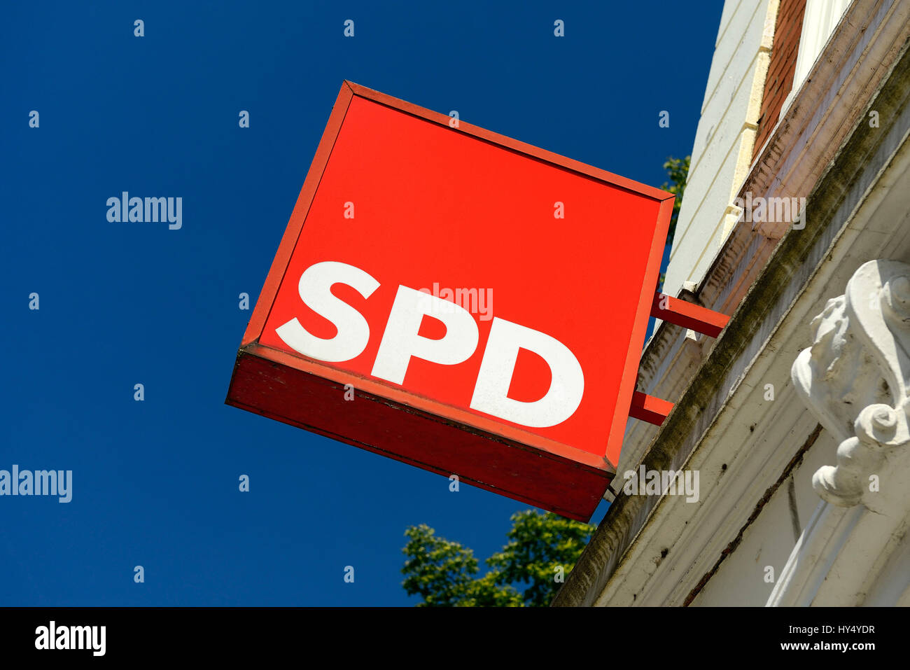 Sign of SPD, Social Democratic Party of Germany, Schild der SPD ...