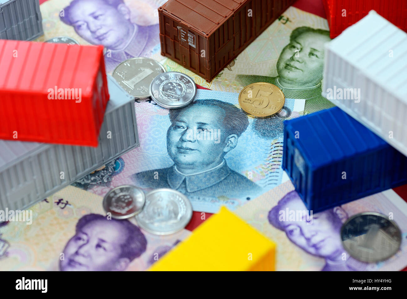Chinese notes and coins hi-res stock photography and images - Alamy