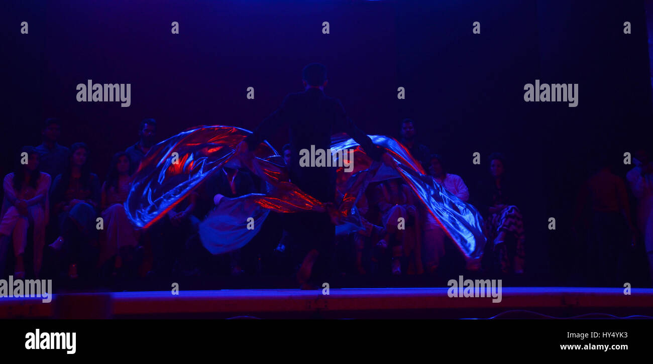 Lahore, Pakistan. 01st Apr, 2017. Pakistani artist performing on stage ...