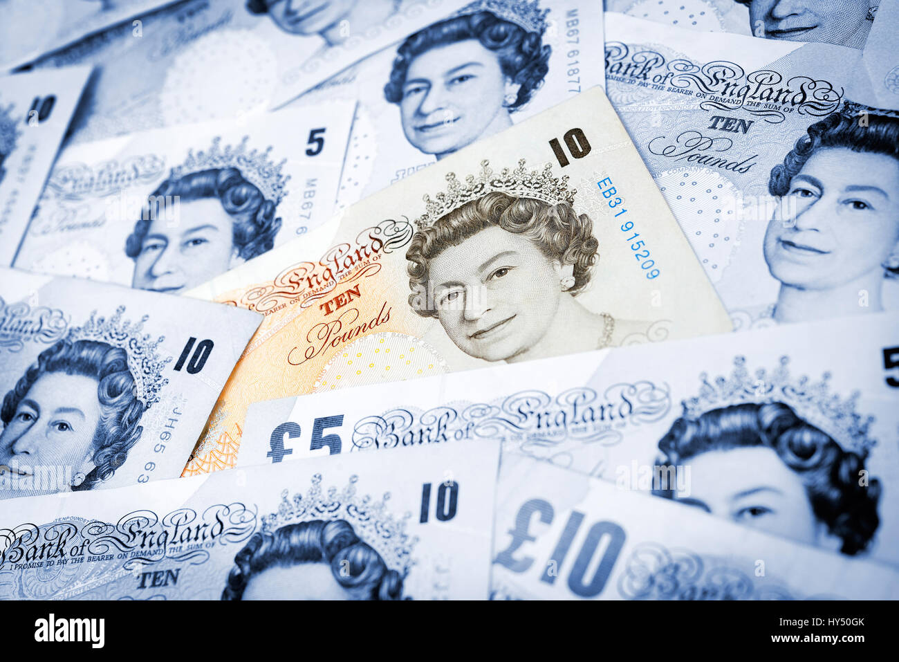 English pound marks, Englische Pfundnoten Stock Photo - Alamy