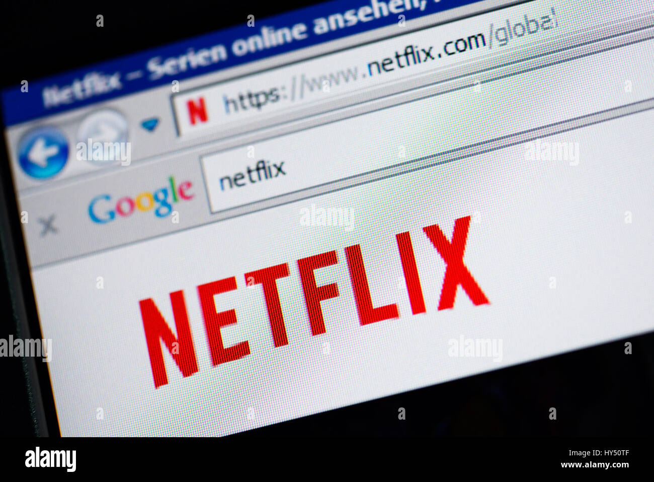 Internet logos netflix hi-res stock photography and images - Alamy