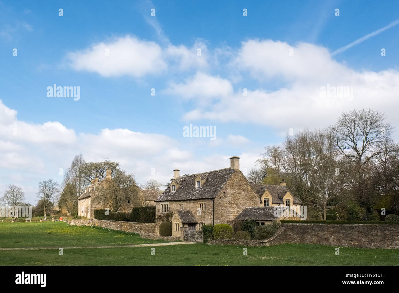 Picturesque Wyck Rissington Village in the Cotswolds Stock Photo - Alamy