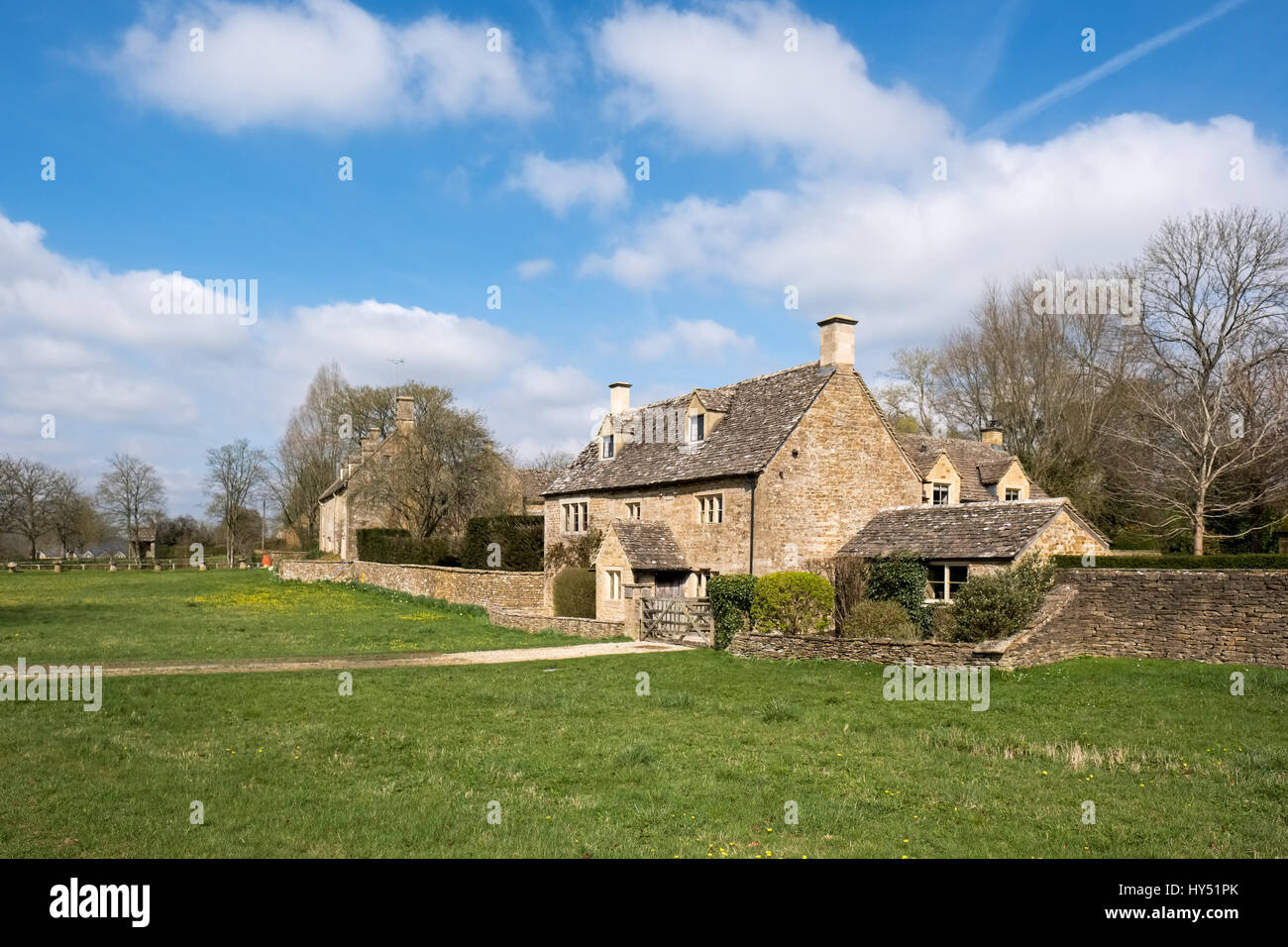Picturesque Wyck Rissington Village in the Cotswolds Stock Photo - Alamy