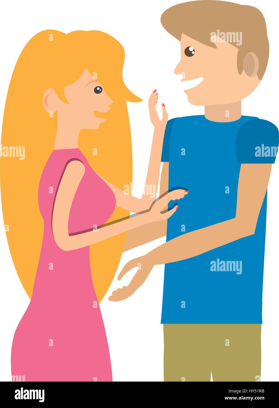 portrait couple happy romantic vector illustration eps 10 Stock Vector ...
