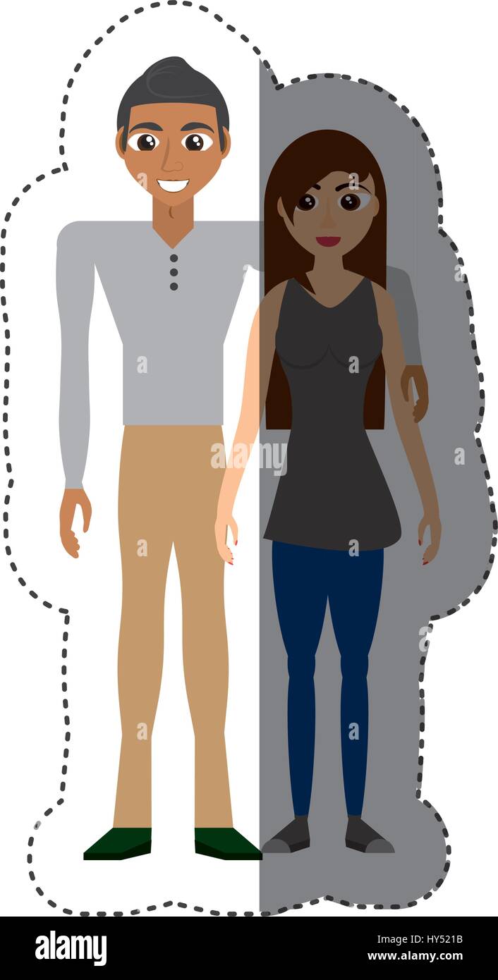 couple embracing romantic shadow vector illustration eps 10 Stock ...