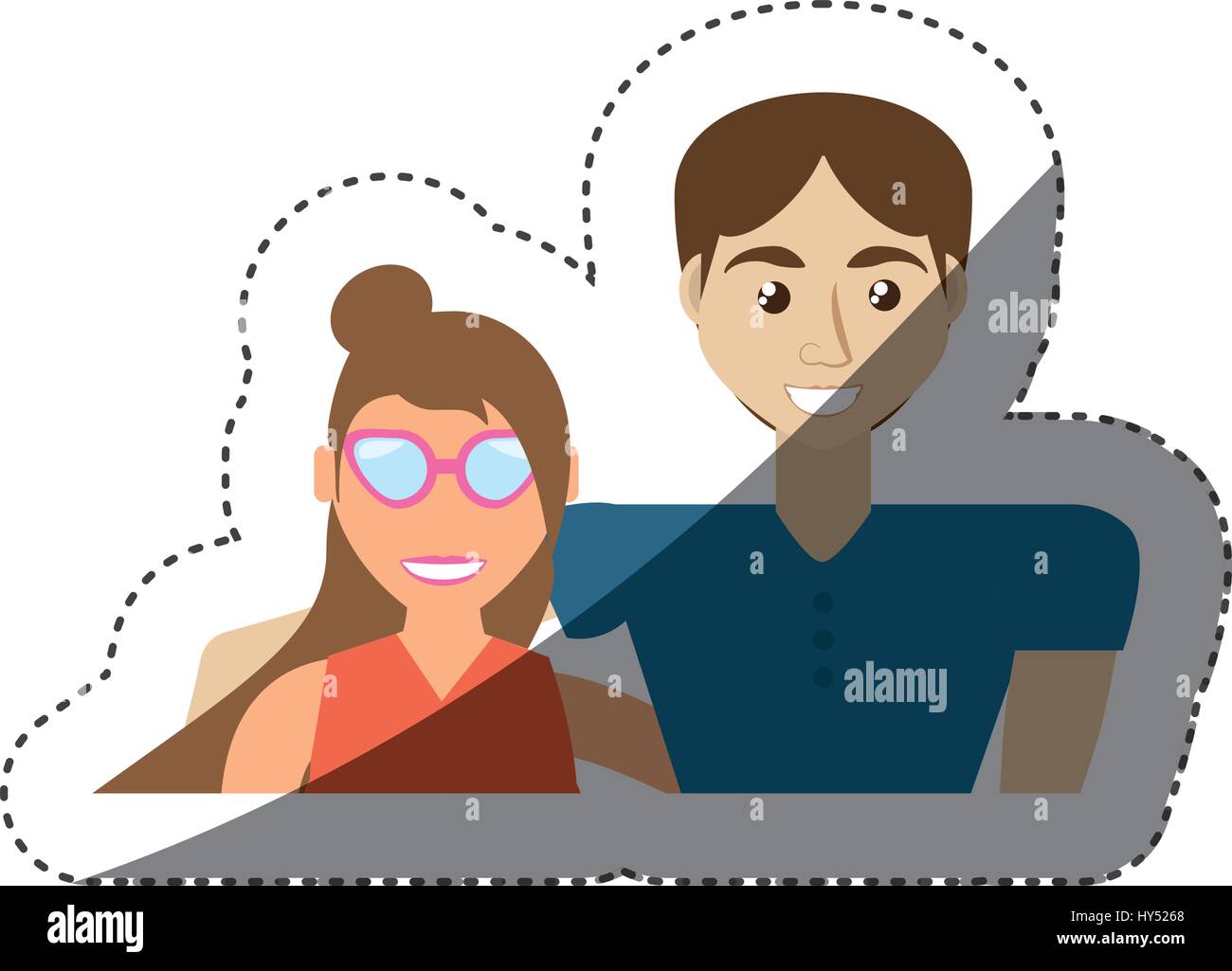 Shadow of two people abstract Stock Vector Images - Alamy
