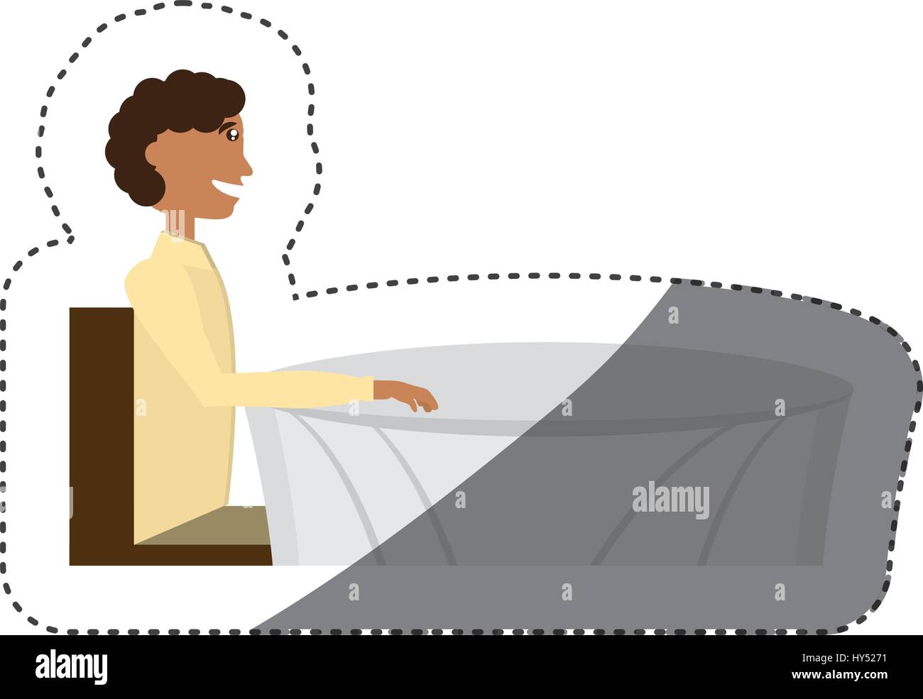 cartoon man alone sitting shadow vector illustration eps 10 Stock ...