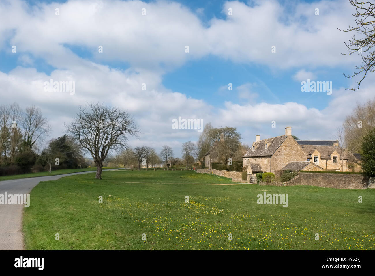 Picturesque Wyck Rissington Village in the Cotswolds Stock Photo - Alamy