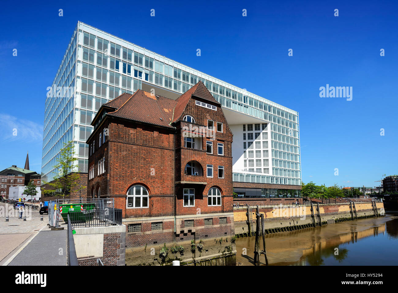 Ericus-Contor and old brick building in the harbour city of Hamburg ...