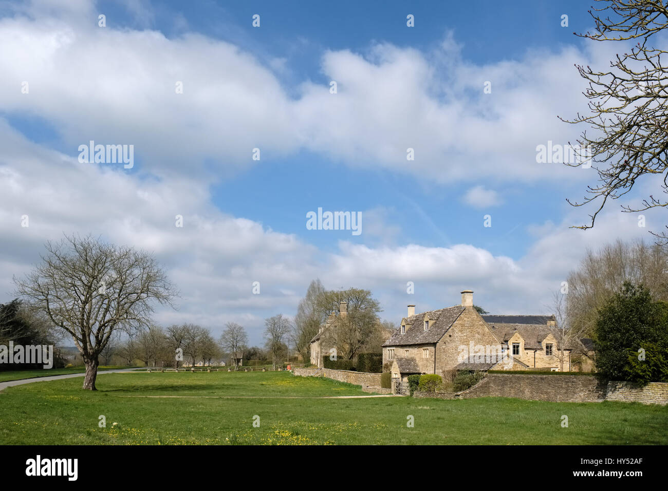 Picturesque Wyck Rissington Village in the Cotswolds Stock Photo - Alamy